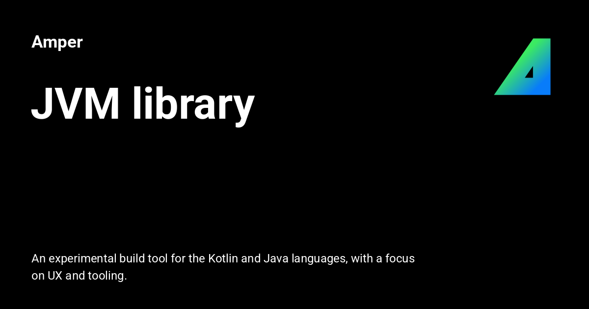 JVM library - Amper